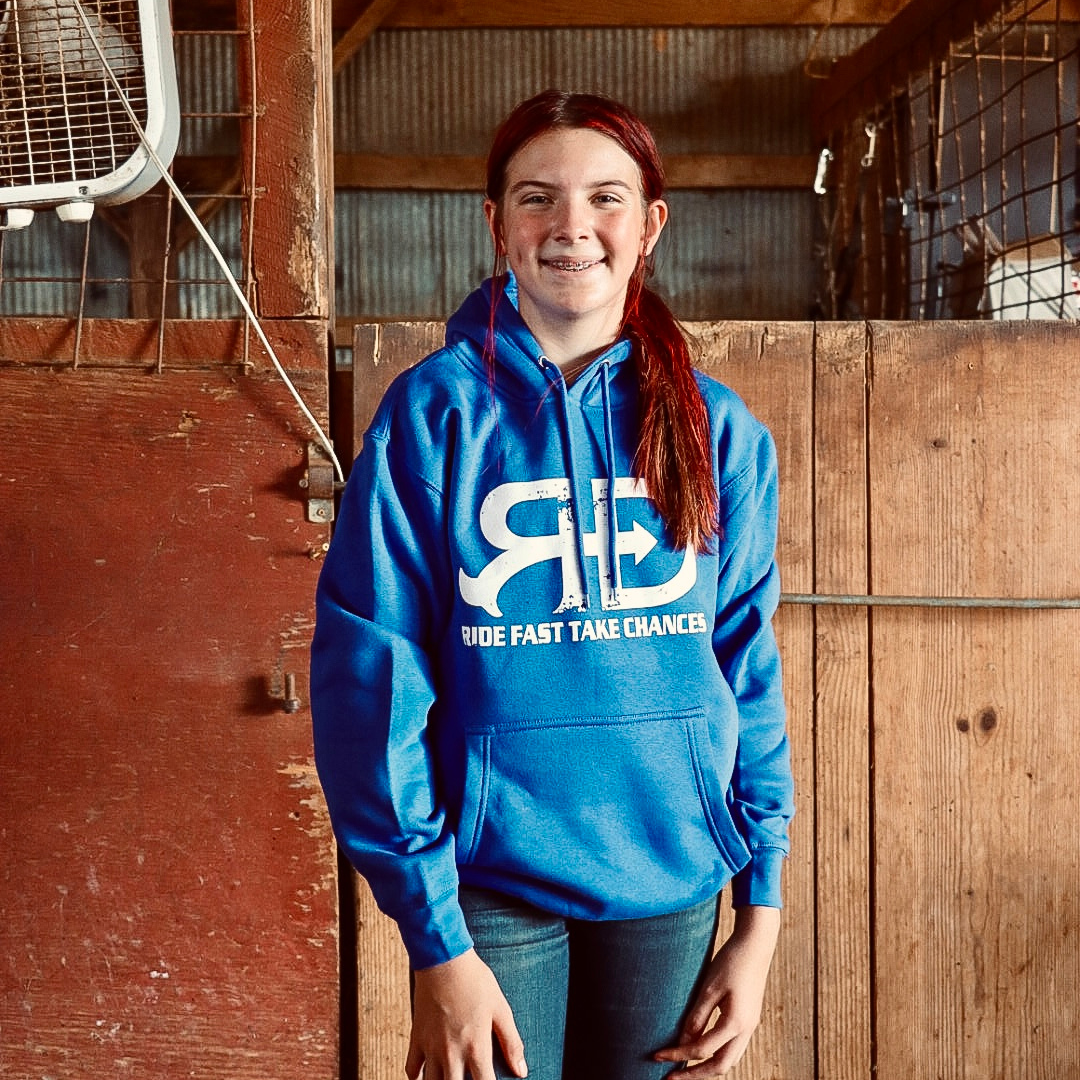 Blue cotton hoodie | Rocket Donkey