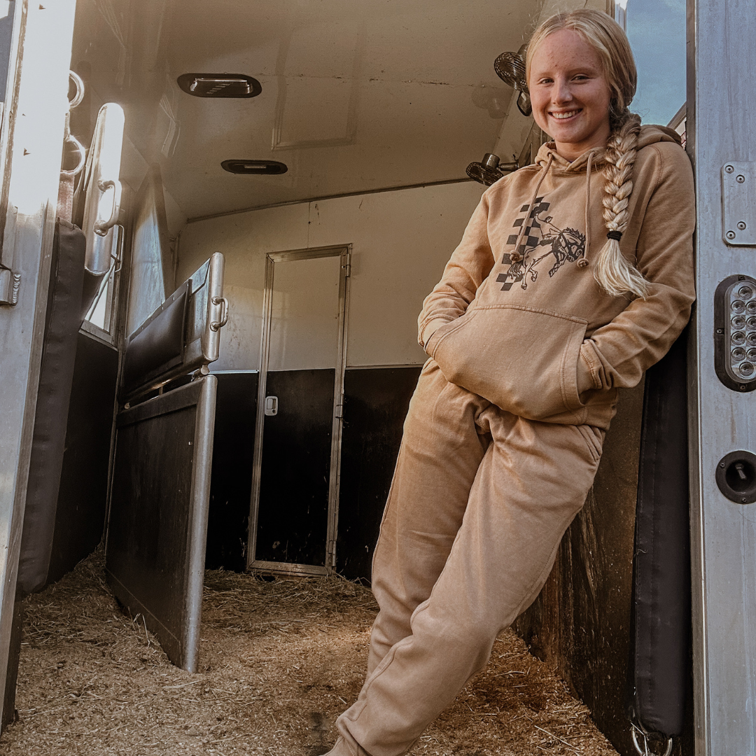 Checkered Bronc Sweat set | Rocket Donkey