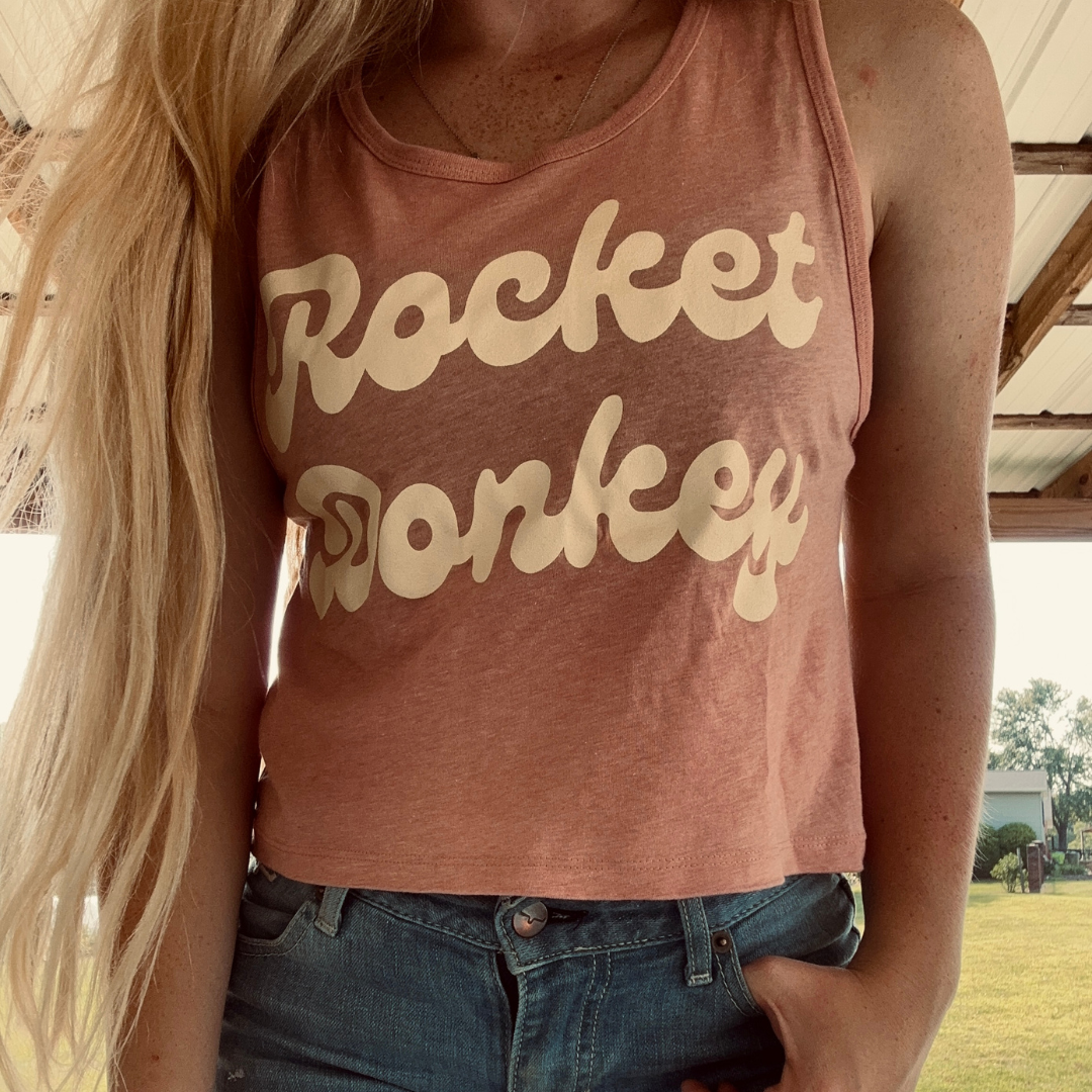 Bubble Letter Cropped Tank | Rocket Donkey